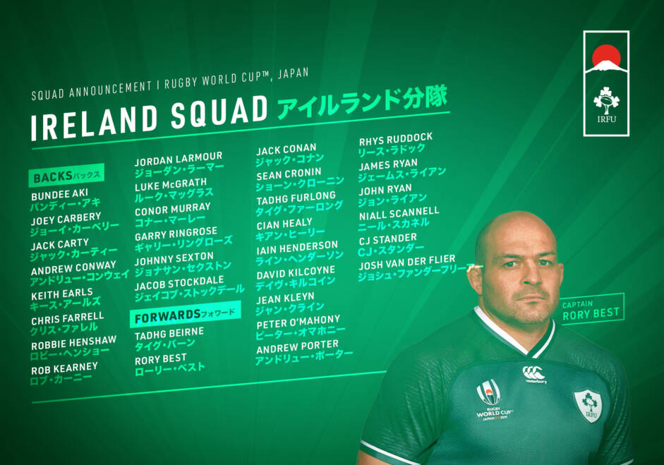 Irish Rugby | Ireland’s Rugby World Cup Squad Is Announced