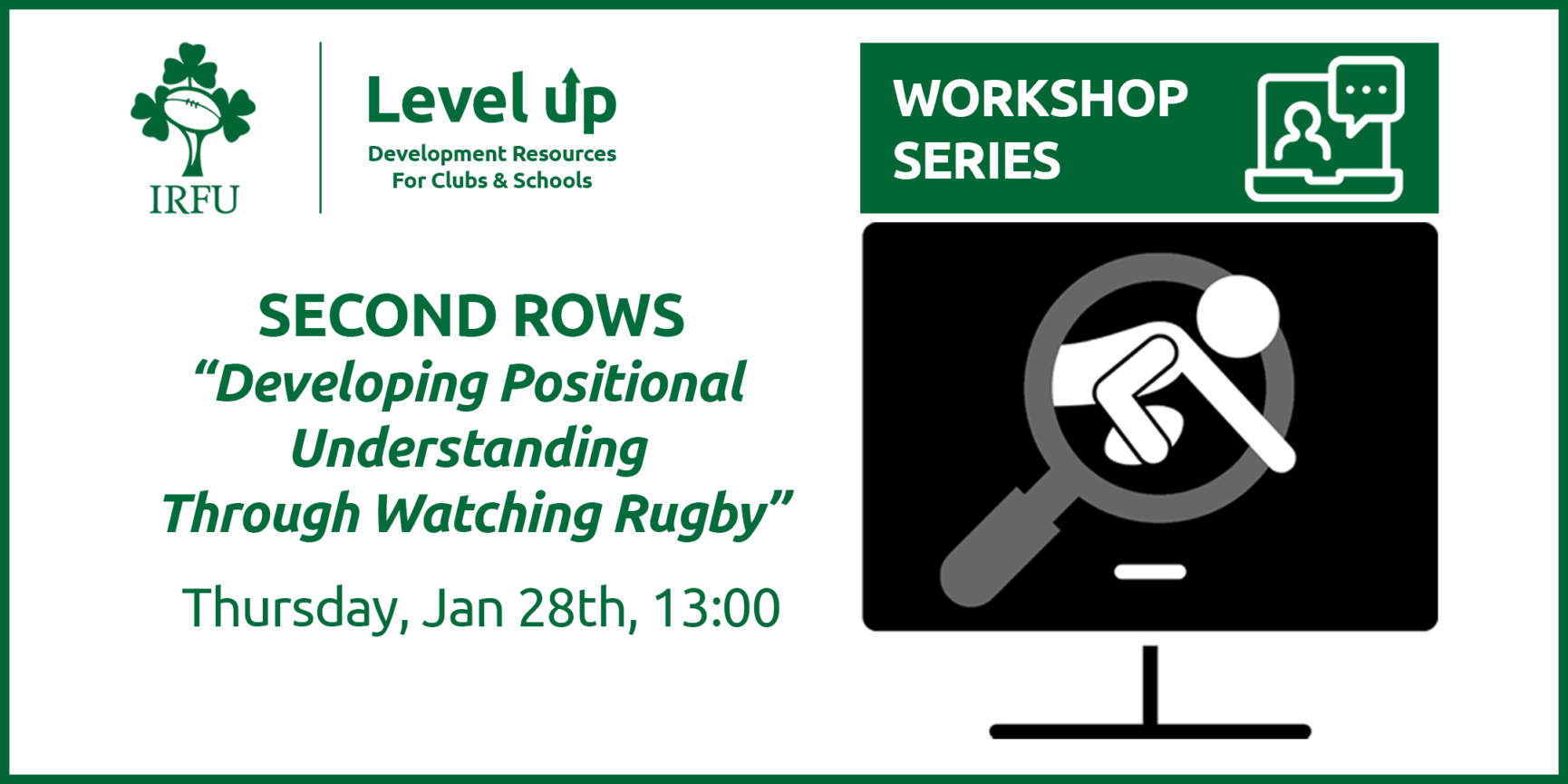 Irish Rugby | Second Rows: Level Up Player Workshop Line Up Confirmed