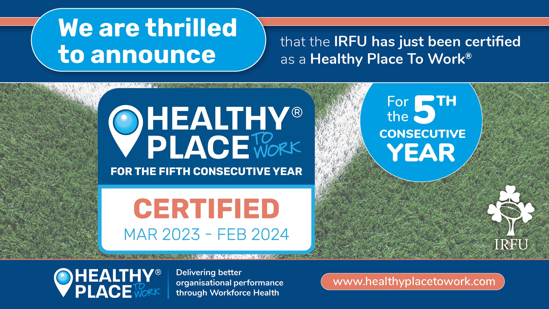 Irish Rugby | IRFU Named ‘Healthy Place To Work’ For Fifth Consecutive Year