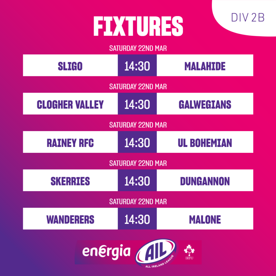 Irish Rugby | Energia All-Ireland League Fixtures