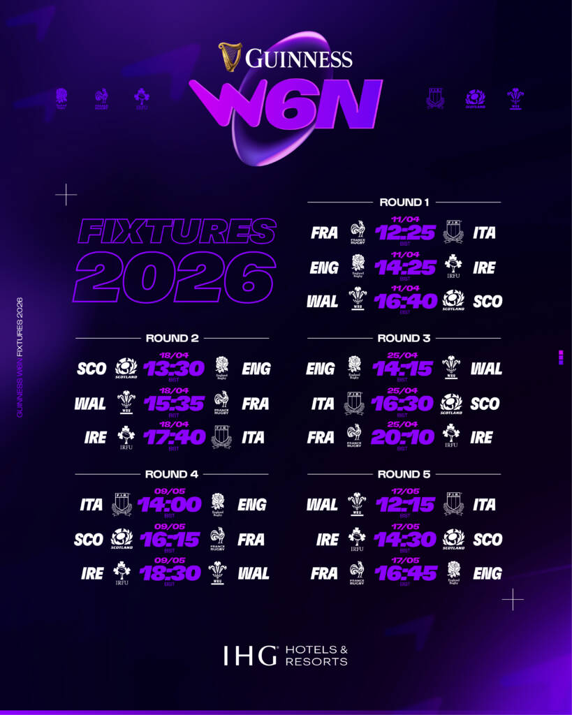 Irish Rugby | Guinness Women’s Six Nations 2026 Fixtures Confirmed