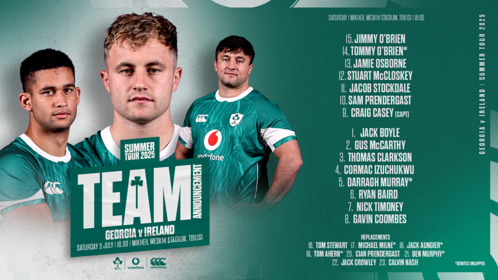 Irish Rugby | Match Centre: Georgia v Ireland