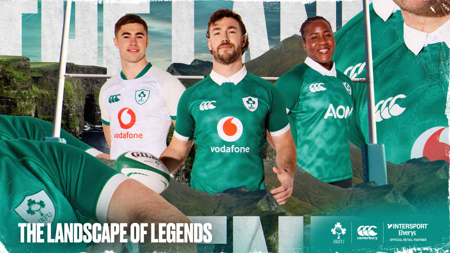 Irish Rugby | Landscape Of Legends: Canterbury Launch New Ireland Jersey
