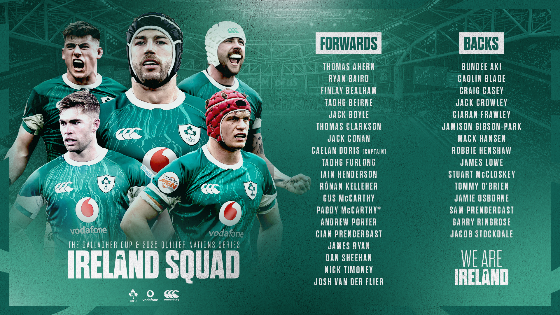 Irish Rugby | Farrell Names Ireland Squad For The Gallagher Cup And ...